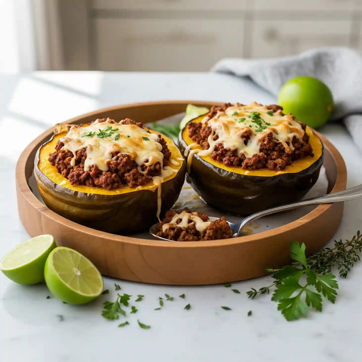 Beef Stuffed Acorn Squash